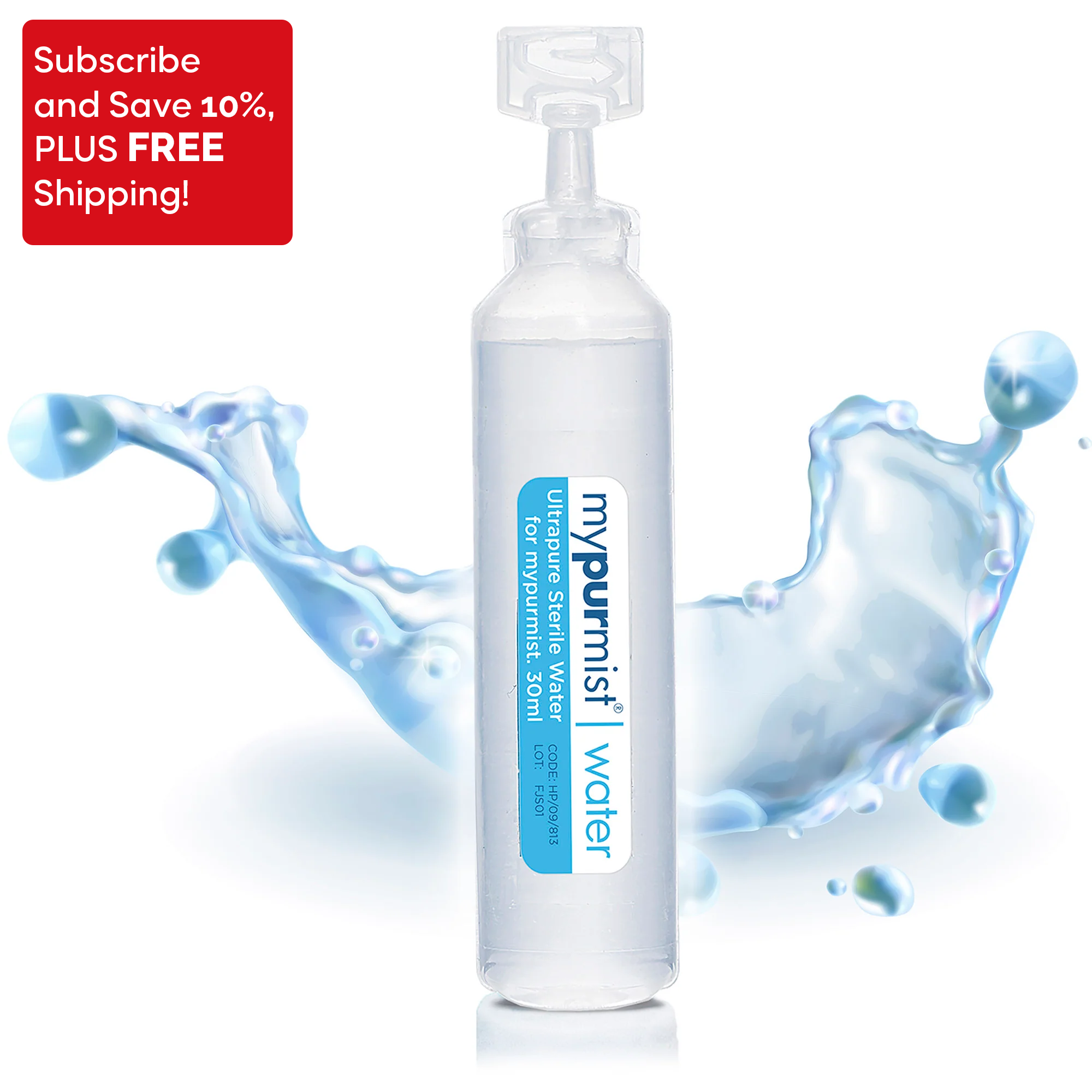 Mypurmist® Ultrapure Sterile Water - 20 refills | 100 sessions